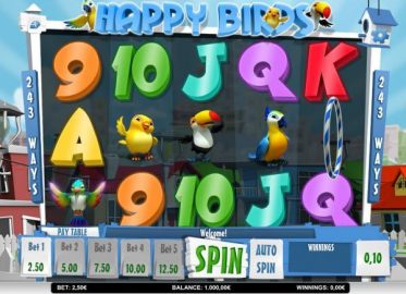 Happy Birds Slot is an iSoftware 3D online slots game